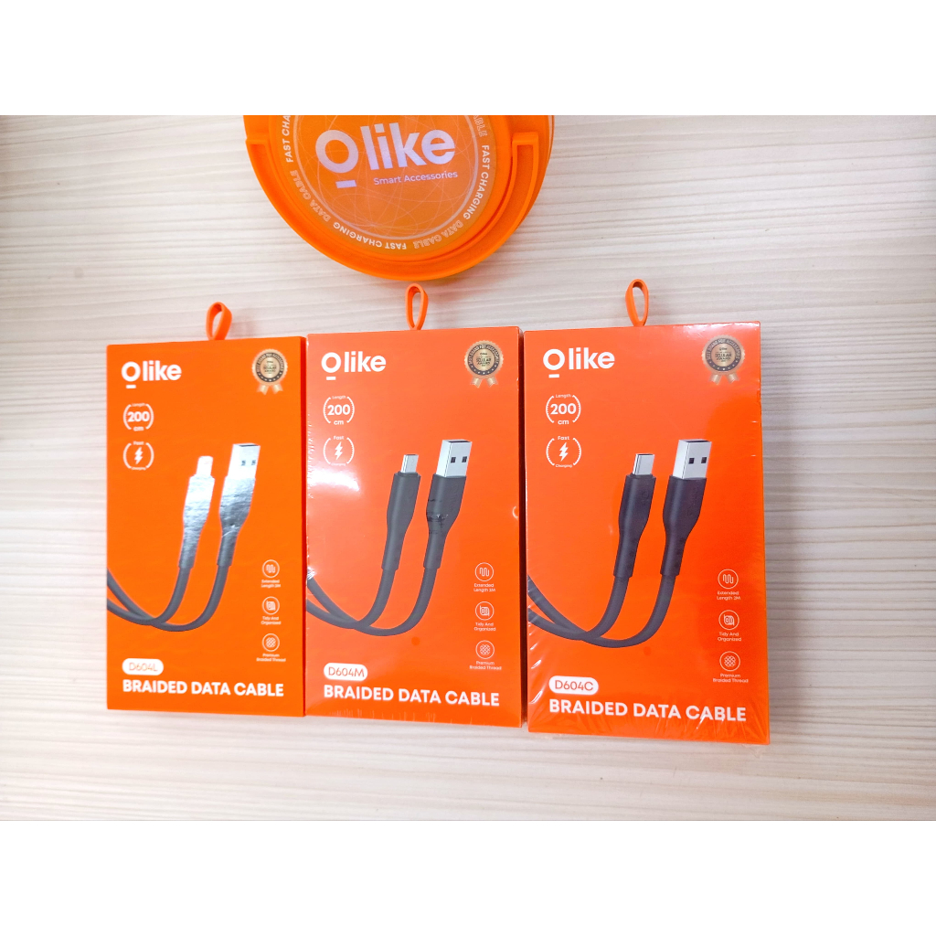 Jual OLIKE D604M D604C D604L Kabel Data 2 Meter 2A Fast Charger | Data ...