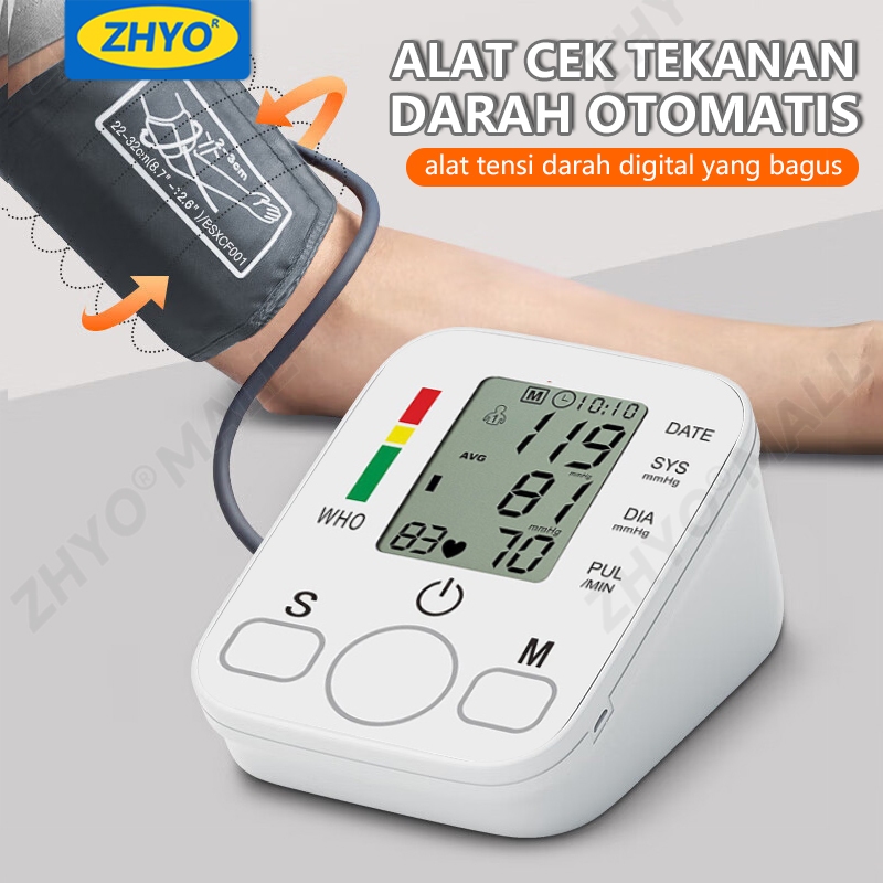 Jual ZHYO Tensimeter Elektronik untuk Lengan Atas Pengukur Tekanan ...