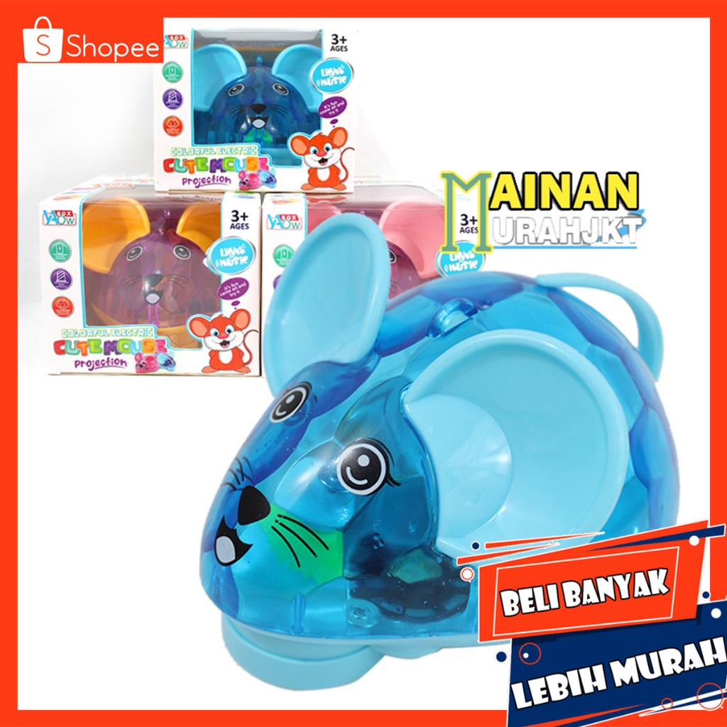 Jual MAINAN ANAK MURAH TIKUS LUCU MENYALA DUS BO33 CUTE MOUSE LIGHTS UP ...