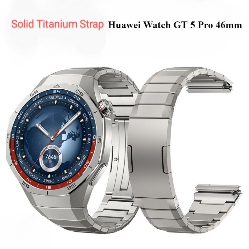 Jual Original Solid Titanium Strap High Quality For Huawei Watch GT5 ...