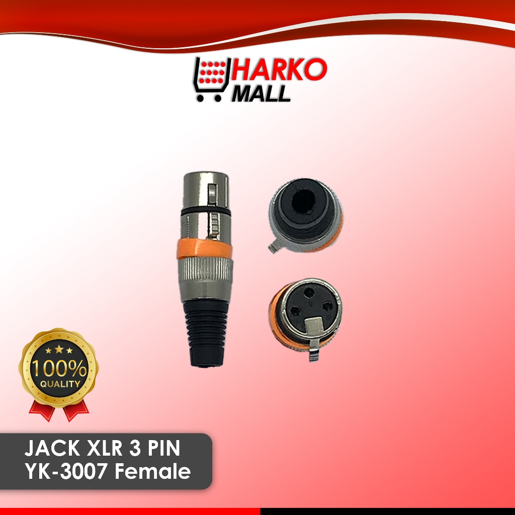 Jual Jack Canon XLR 3 Pin Female / Soket Canon Kunci Female Socket ...