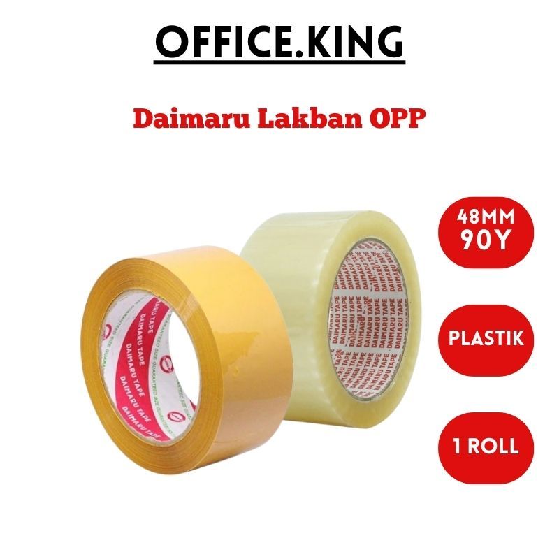Jual DAIMARU Lakban Plastik OPP Plastic Cellotape 48mm 2” X 90Y Bening Clear Selotip Besar Tape ...
