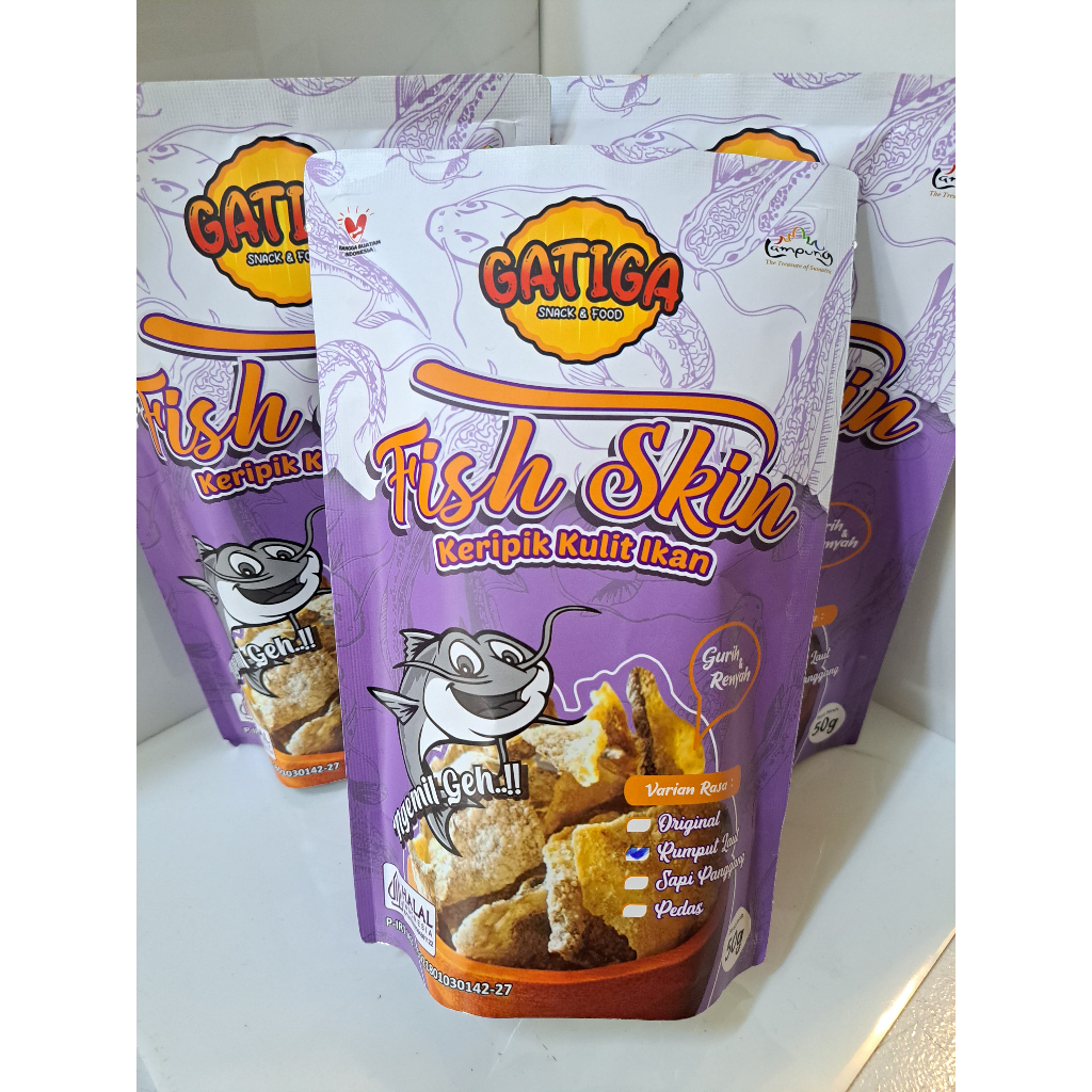Jual GATIGA//FISH SKIN KERIPIK KULIT IKAN//KHAS LAMPUNG | Shopee Indonesia