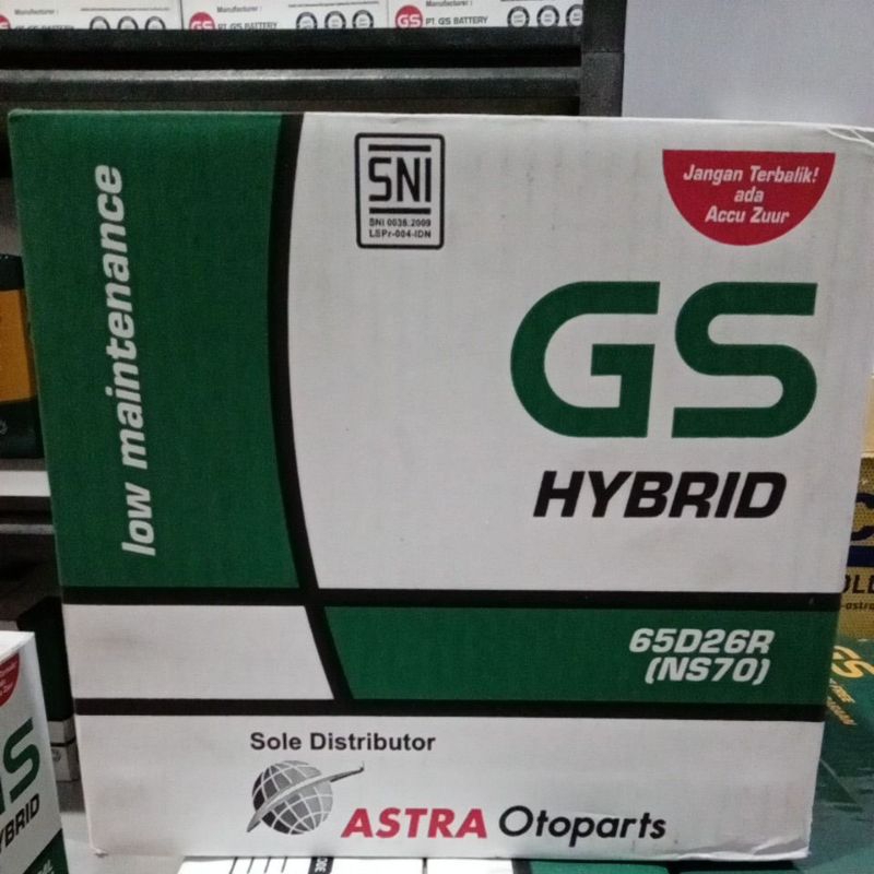 Jual Aki GS Hybrid NS70 Aki Basah | Shopee Indonesia