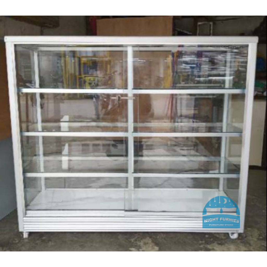Jual Etalase kaca 1.2 meter / etalsae kaca alumunium minimalis ...