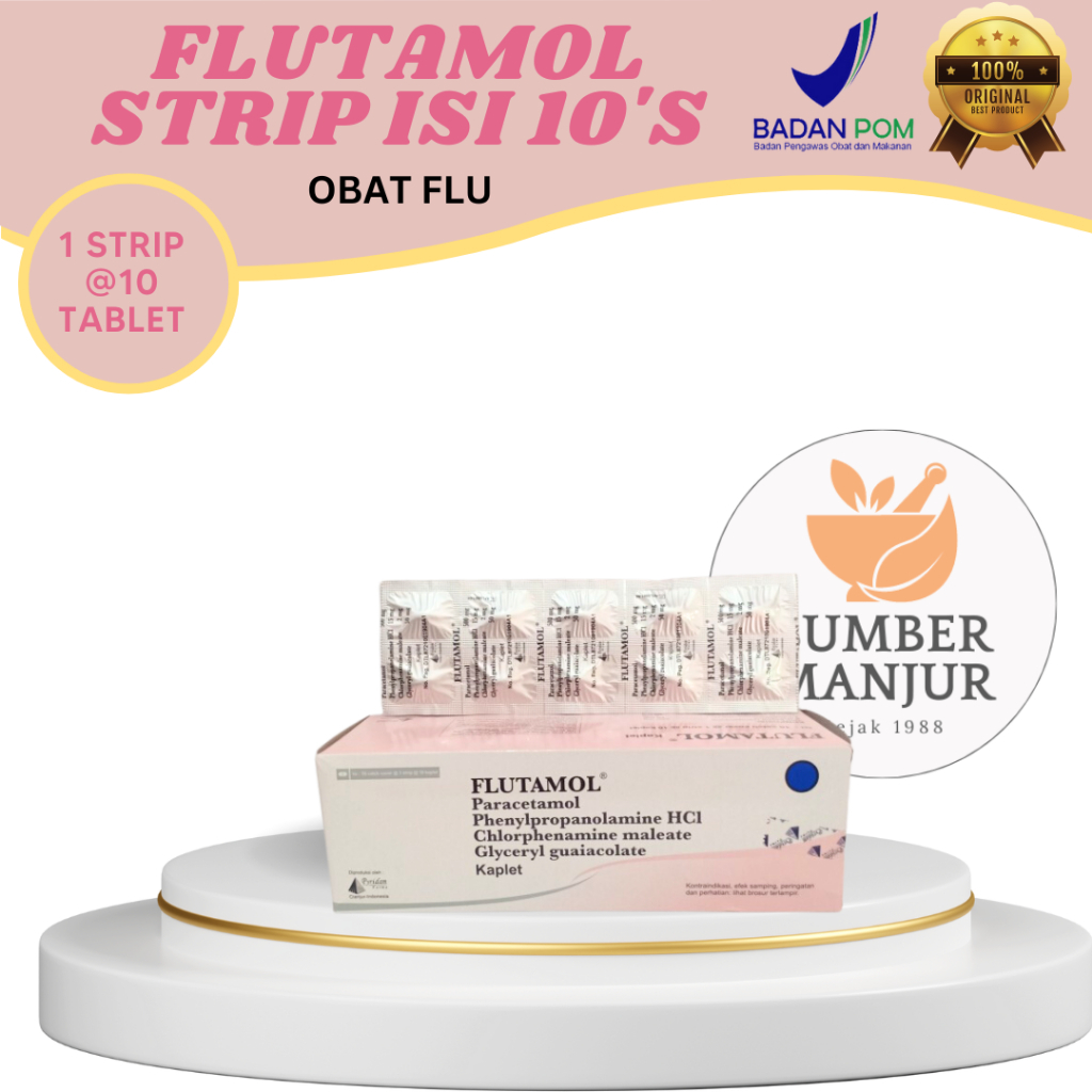 Jual FLUTAMOL STRIP ISI 10 KAPLET - OBAT FLU BATUK, & PILEK | Shopee ...