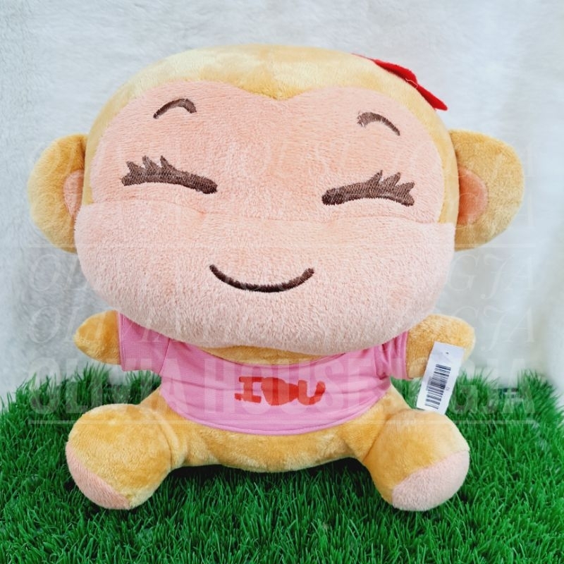 Jual Boneka Monyet Cici Boneka Monkey Baju Pink Boneka Monyet Cute ...