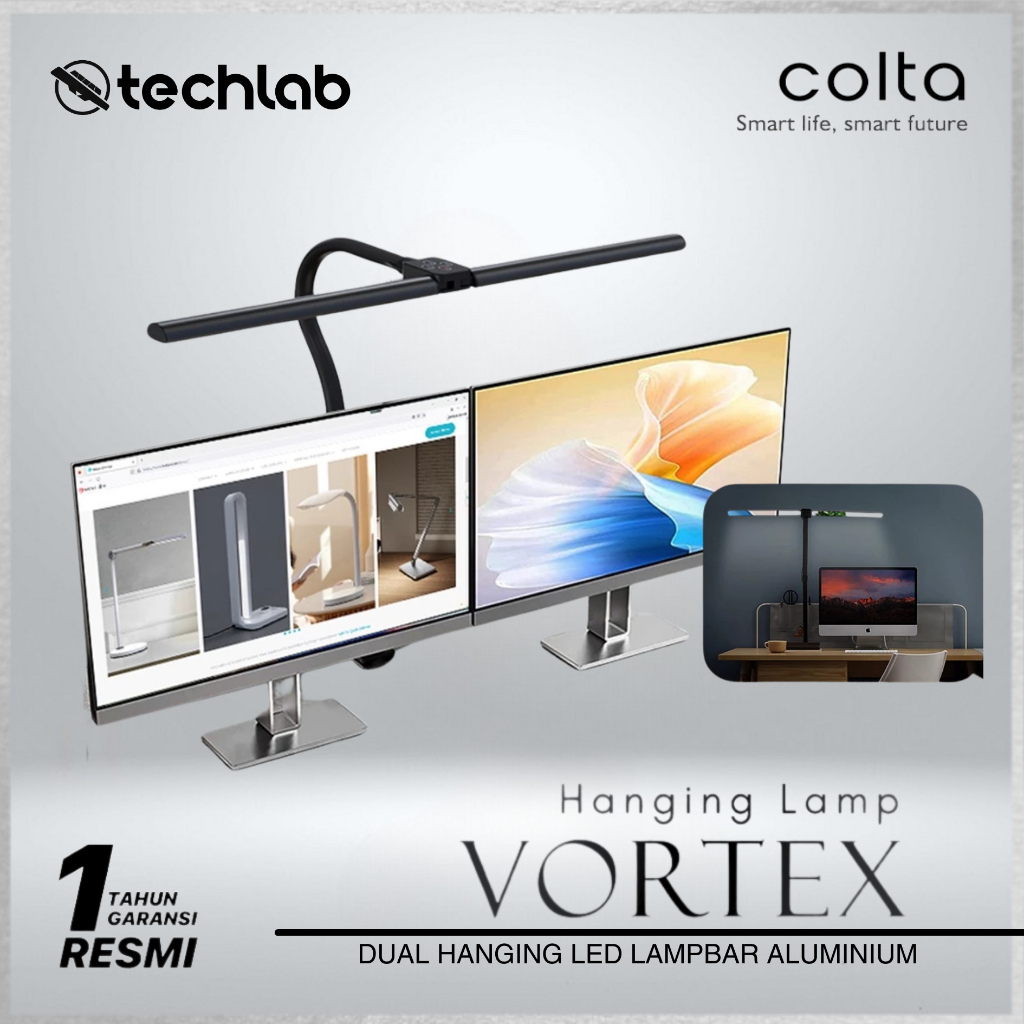 Jual Colta Vortex Dual Hanging LED Lamp Aluminium Lampu Meja Kerja ...