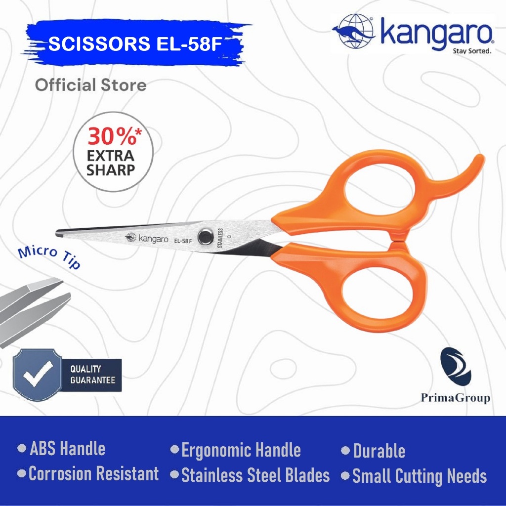 Jual Gunting EL-58F / Gunting Kertas EL-58F / Kids Scissors / Gunting ...