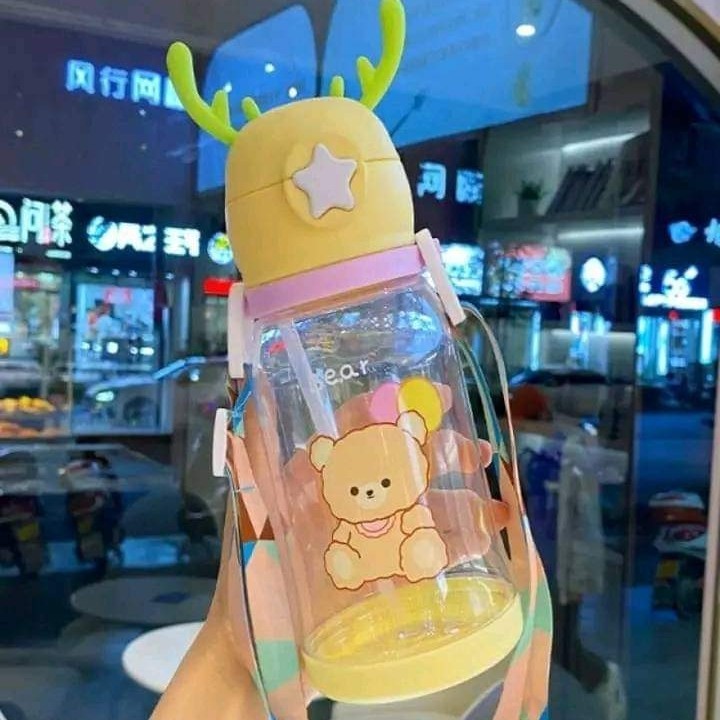 Jual BOTOL RUSA BABY BEAR 600ML BOTOL AIR MINUM ANAK BPA FREE BOTOL ANAK LUCU TANDUK 600ML ...