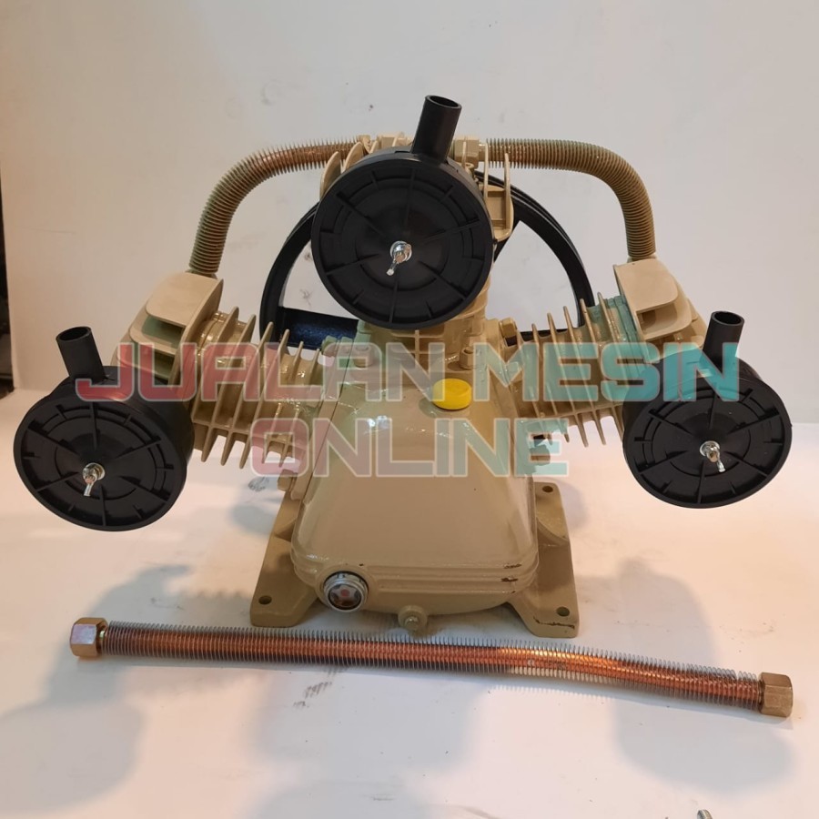 Jual Kepala Kompresor 5.5 hp 3 Piston Bare Pump Compressor Montoya T-0. ...