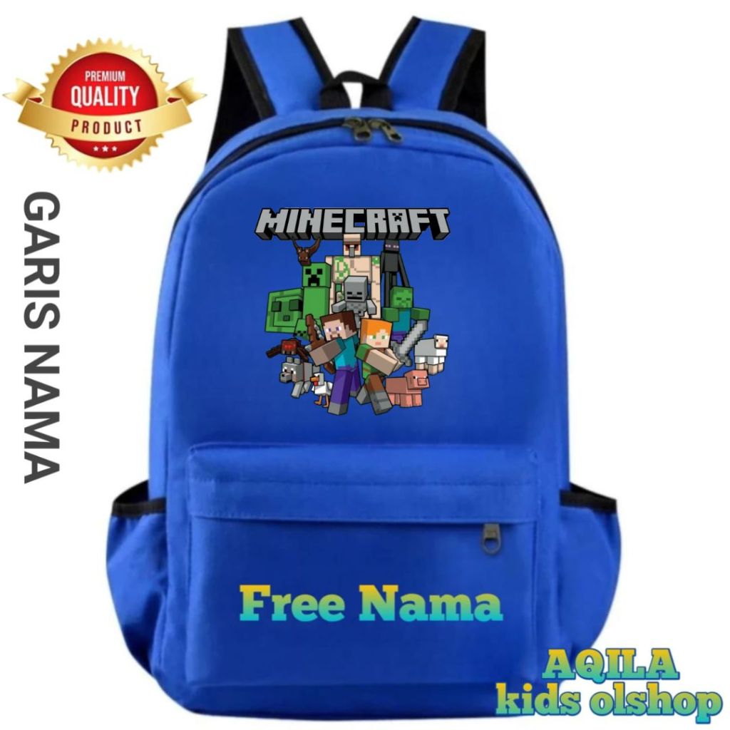 Jual tas minecraft ransel sekolah anak motif roblox minecraft | Shopee ...