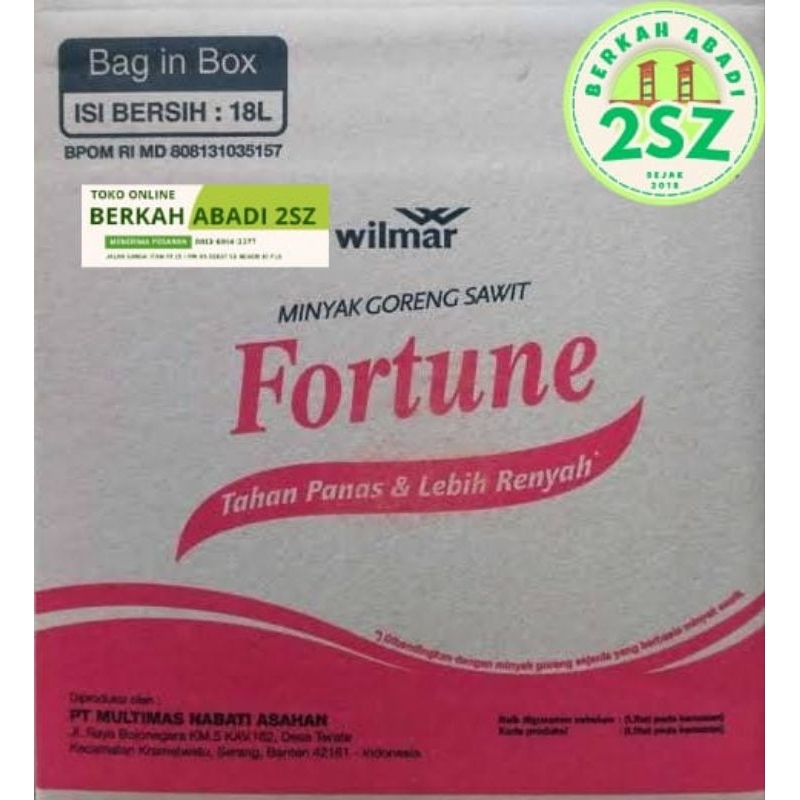 Jual Minyak Goreng Fortune BIB 18 Liter | Shopee Indonesia