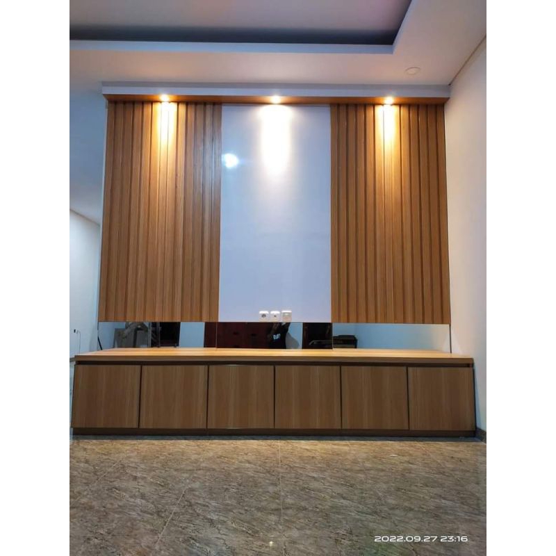 Jual BACKDROP TV MINIMALIS/LEMARI CUSTOM | Shopee Indonesia
