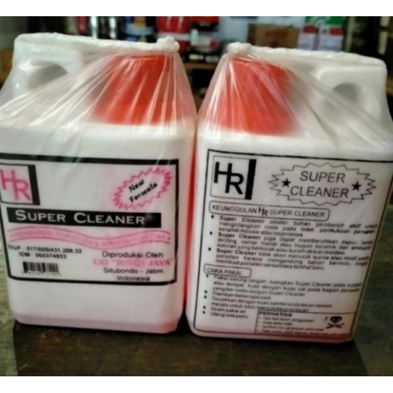 Jual super cleaner hr cairan pembersih toilet keramik lantai | Shopee ...