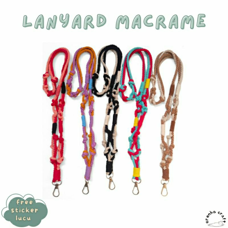 Jual LANYARD MACRAME - LANYARD - LANYARD LUCU - TALI NAME TAG - LANYARD ...