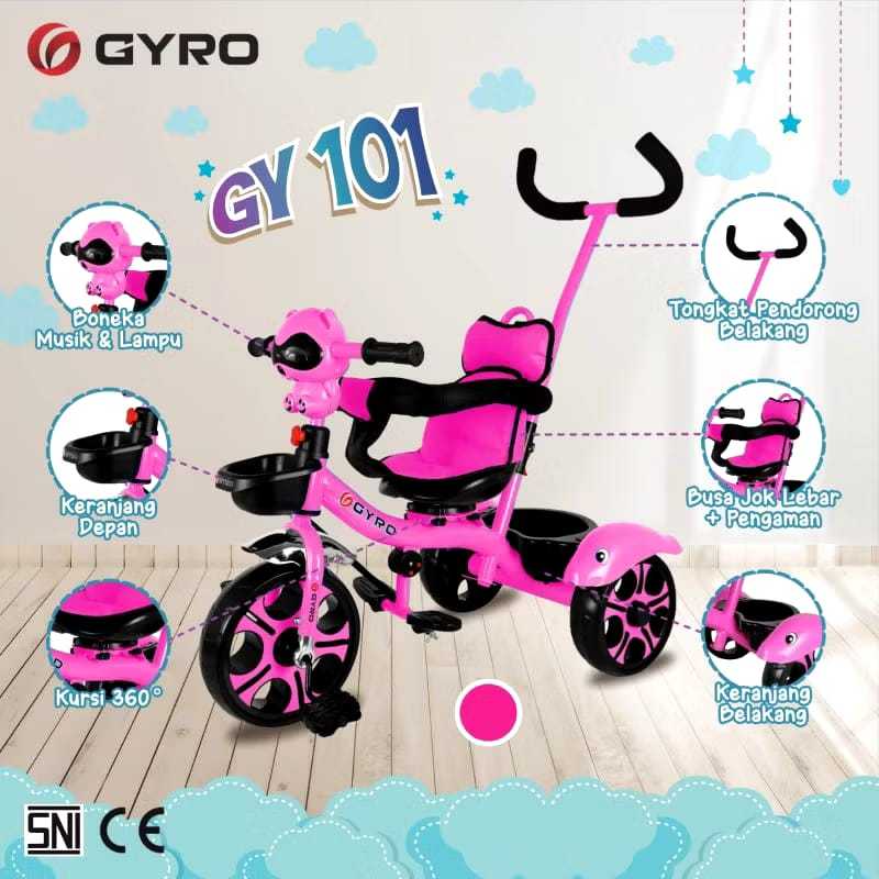 Jual Sepeda Anak Roda Tiga Pacific PC PC 5023 & Gyro Gy 101 | Shopee Indonesia