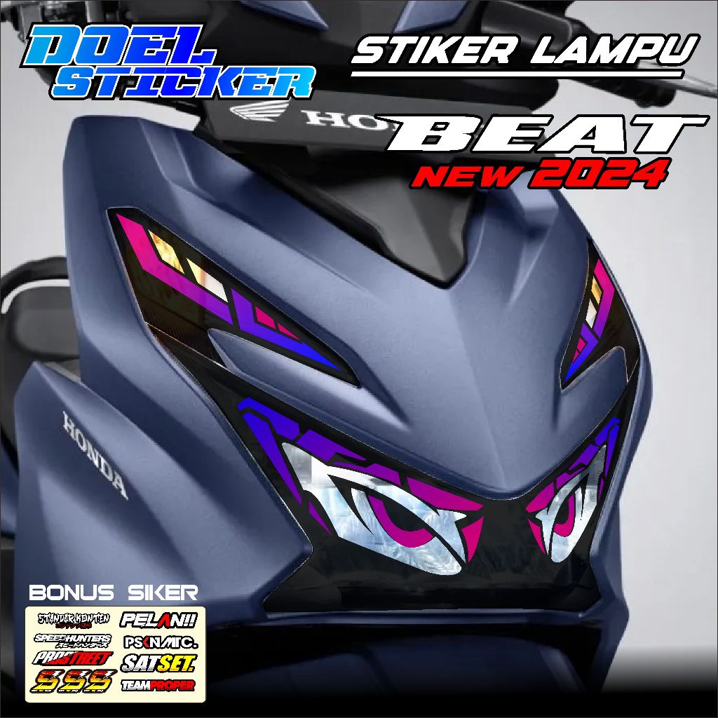 Jual Sticker Variasi Lampu Alis Motor BEAT STREET 2024 BEAT SPORTY 2024 ...