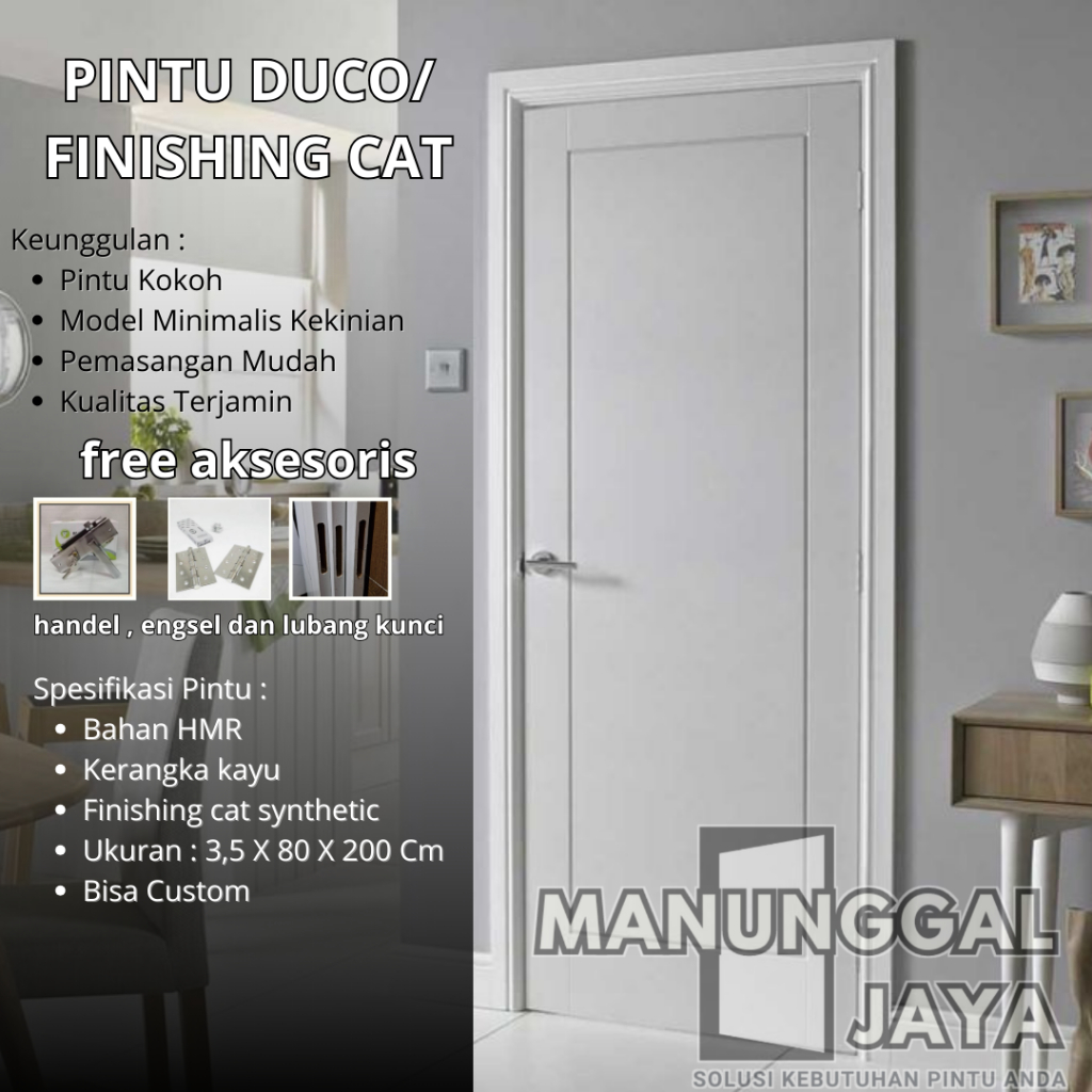 Jual SATU SET PINTU DUCO DAN KUSEN ALMINI | PINTU MINIMALIS DUCO SET ...