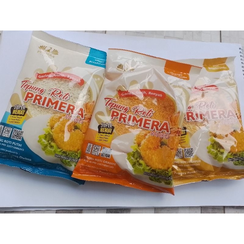 Jual Tepung roti/panir Primera Panko mix/white/orange 225 gr (tepung ...