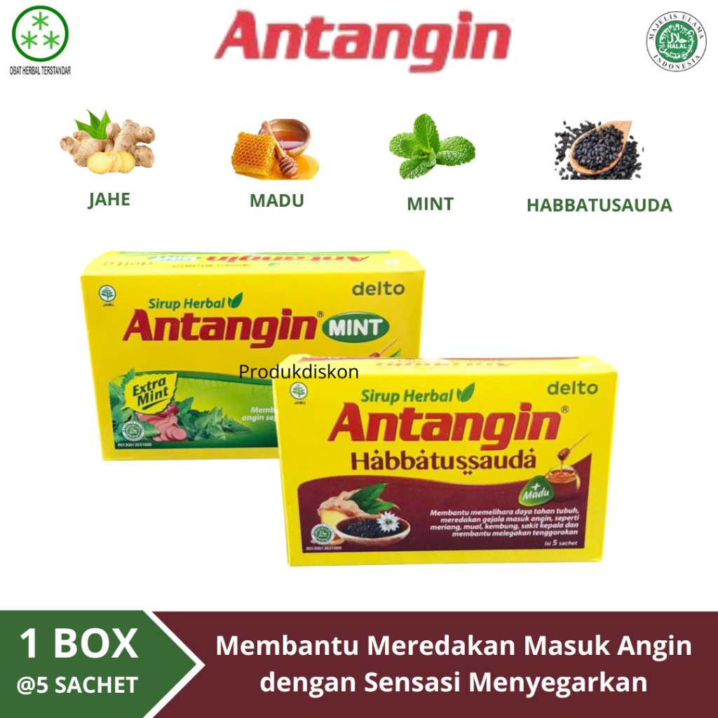 Jual ANTANGIN Sirup Herbal Masuk Angin isi 5 Sachet | Shopee Indonesia