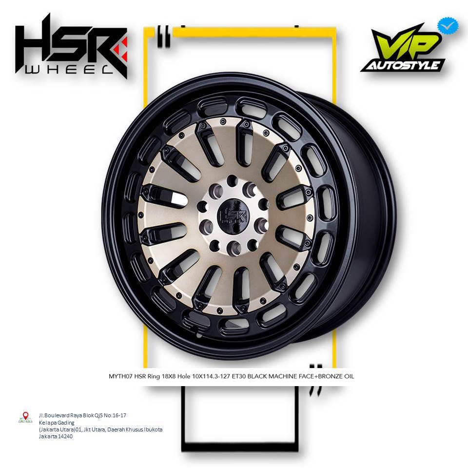 Jual HSR MYTH07 R18 - Velg Mobil Rubicon, JImny, Terios, Rush Ring 18 ...