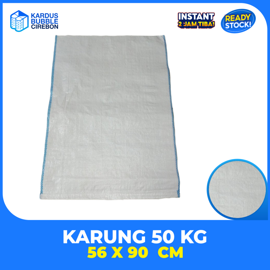 Jual Karung Plastik Putih 50 kg Ukuran 56x90 cm karung beras karung ...