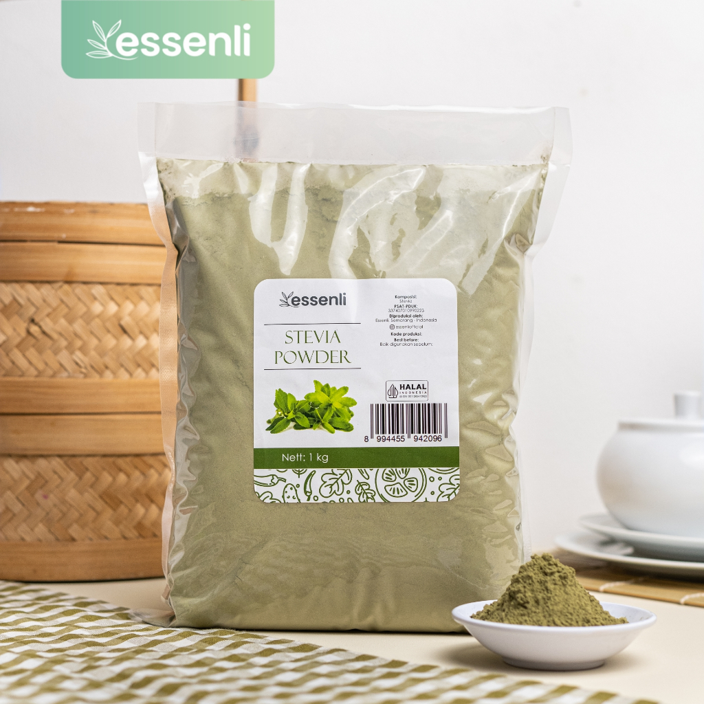 Jual ESSENLI Daun Stevia Bubuk (Pengganti gula) 1Kg | Shopee Indonesia