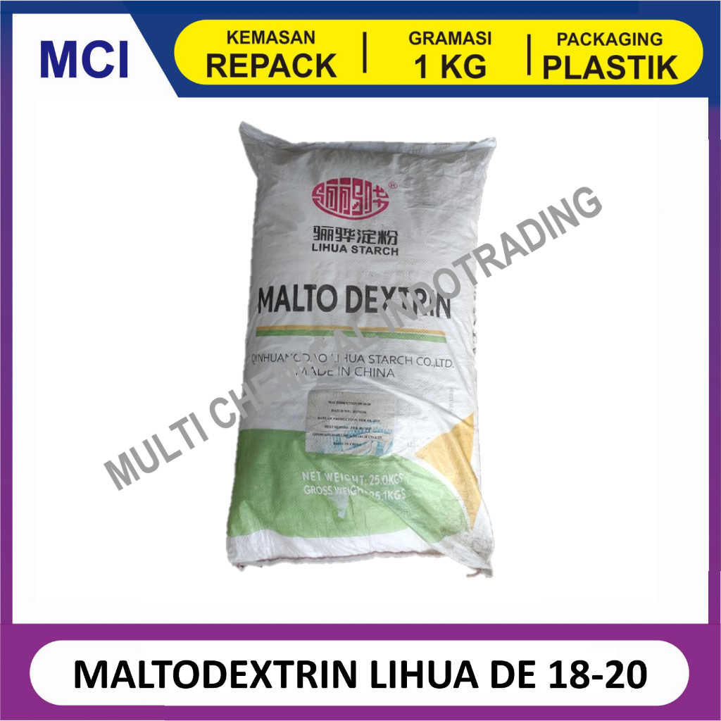 Jual MALTODEXTRIN LI HUA DE 18-20 - REPACK 1 KG | Shopee Indonesia
