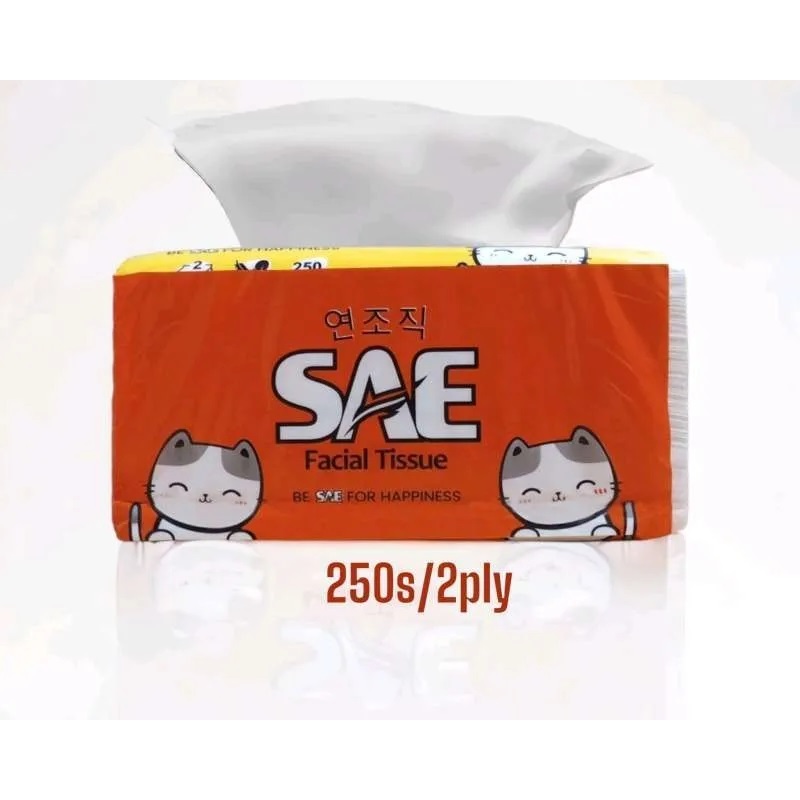 Jual Tisu Kering Facial Tissue SAE Isi 250 Lembar 2Ply Extra Lembut ...