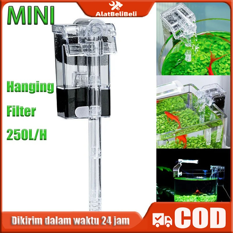 Jual Filter Air Gantung Akuarium 2.5W 250L/H /Jam Penyaring Aquarium ...