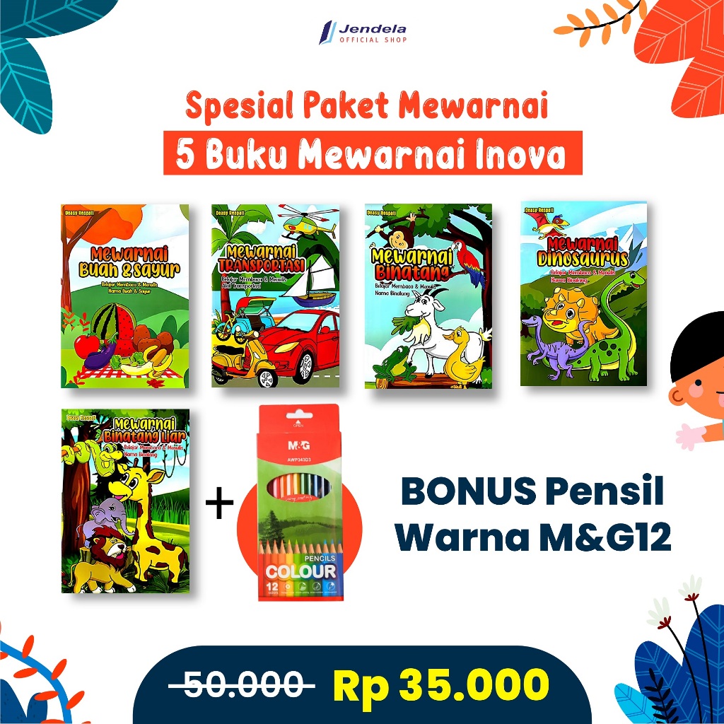 Jual Paket Buku Mewarnai Belajar Menulis Mengambar Animated 4D Coloring ...