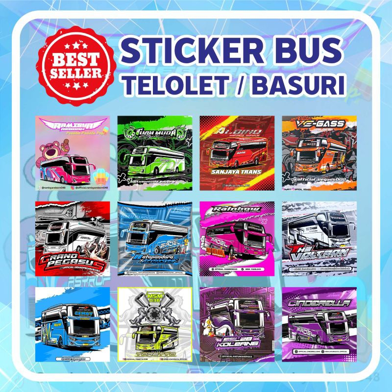 Jual STIKER BUS VIRAL II STIKER BUS TELOLET II ISI RANDOM 10 PCS ...