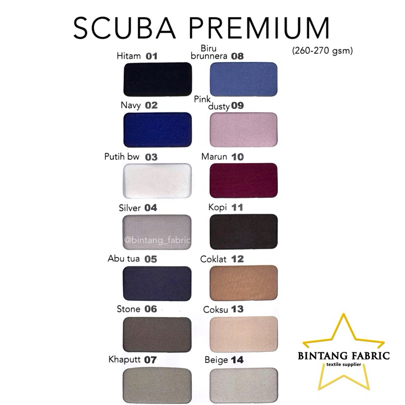 Jual Bahan Kain Scuba Polos Premium 0,5 meter | Shopee Indonesia