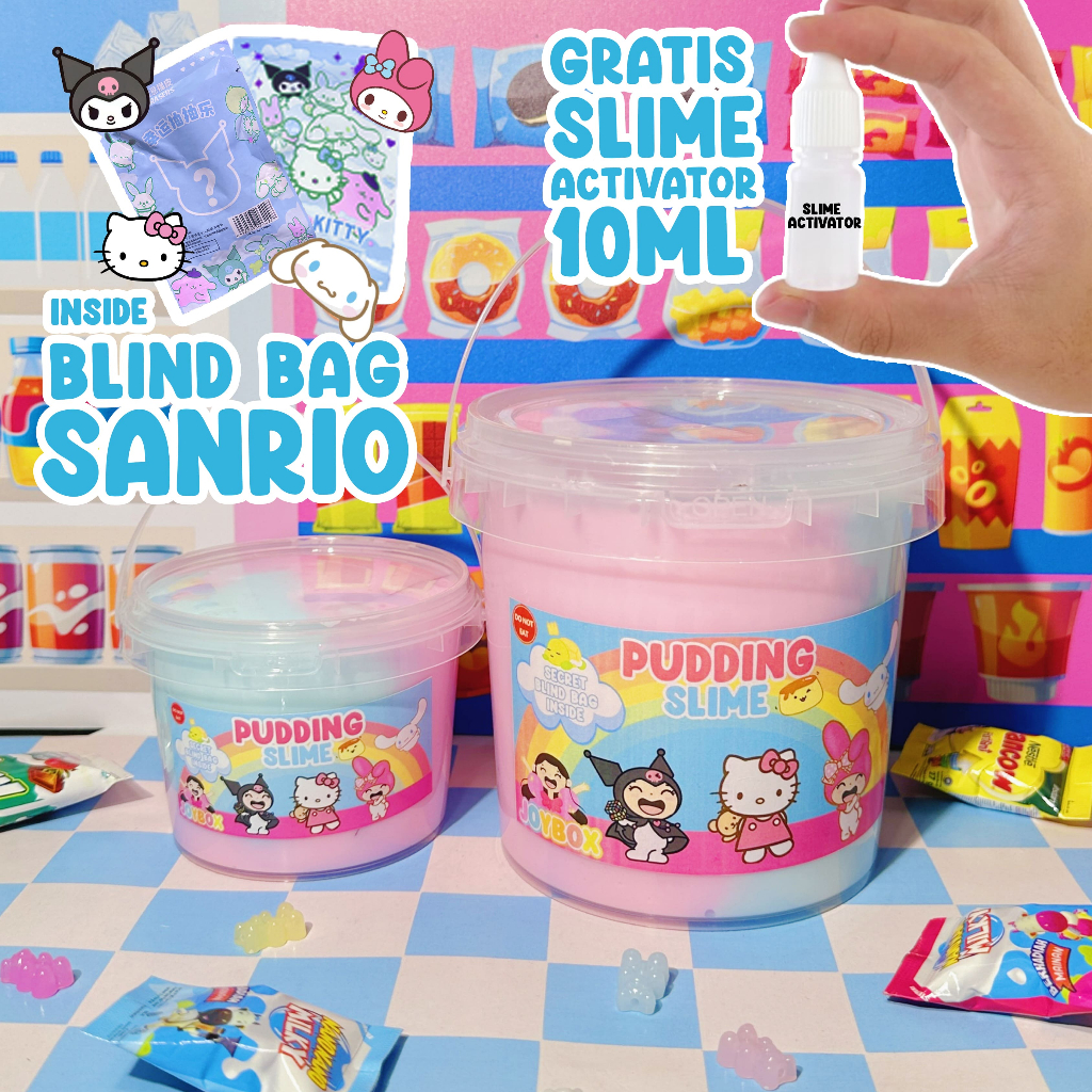 Jual PUDDING SLIME WITH SANRIO BLIND BAG BY JOYBOX (BEGINNER FRIENDLY) | Shopee Indonesia