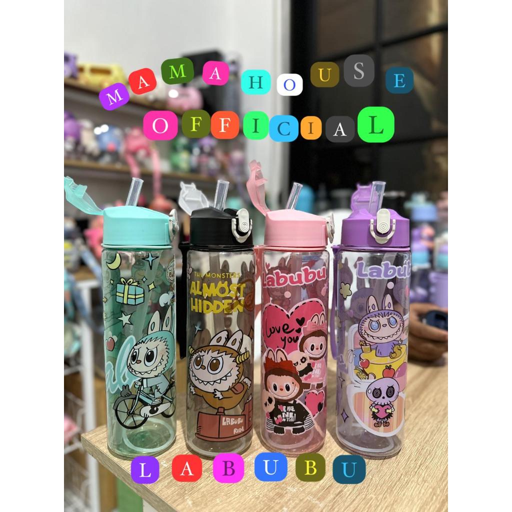 Jual BOTOL MINUM ANAK LABUBU VIRAL KAPASITAS 900ML FREE TALI PENDEK BOTOL MINUM ANAK BENING ...