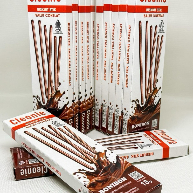 Jual Biskuit Stik Cleonie Cokelat 1 Pack isi 12pcs @18gr Biscuit ...