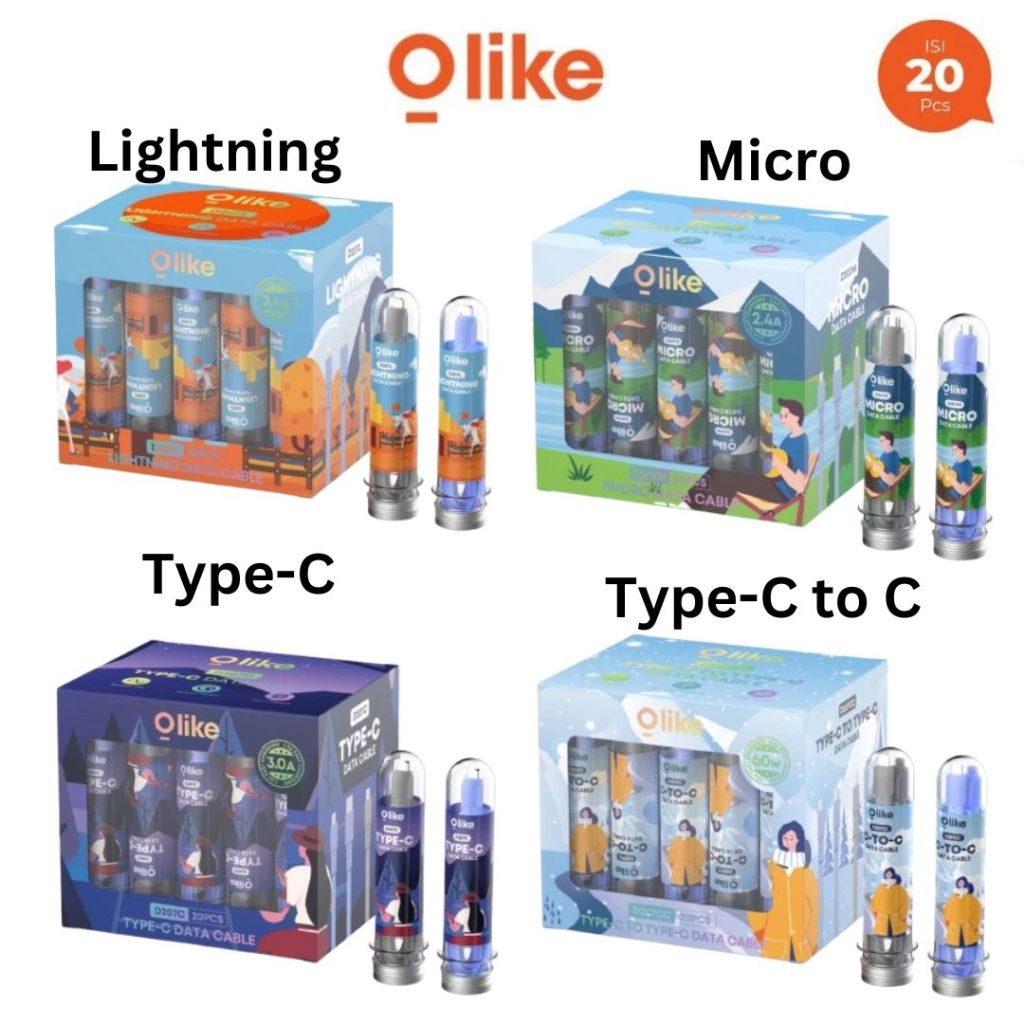 Jual OLIKE Kabel Data D207 Cable Data Colorful 100cm 2,4A - 3A Up to ...