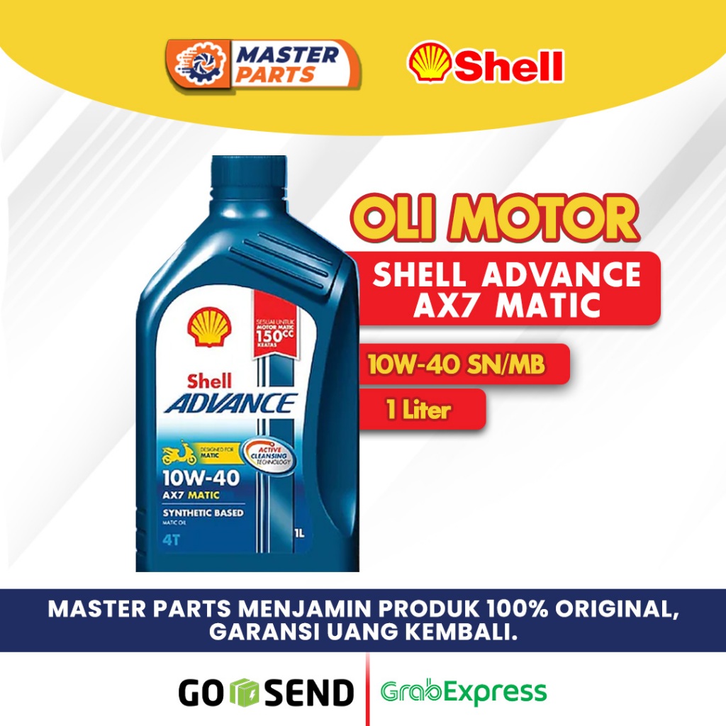 Jual Oli Motor Shell Advance AX7 Matic 10W-40 SN/MB 1L | Shopee Indonesia