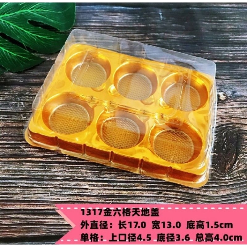 Jual Tray Mooncake isi 6 mooncake 50gr Gold Mika Mooncake Motif Bunga ...