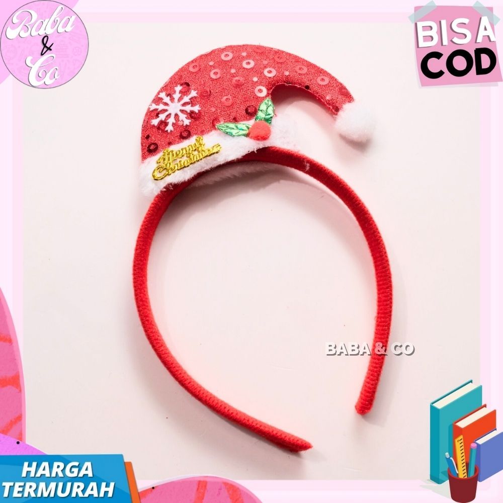 Jual BANDO NATAL BANDO SANTA CHRISTMAS LUCU UNIK HIASAN BANDO TOPI ...