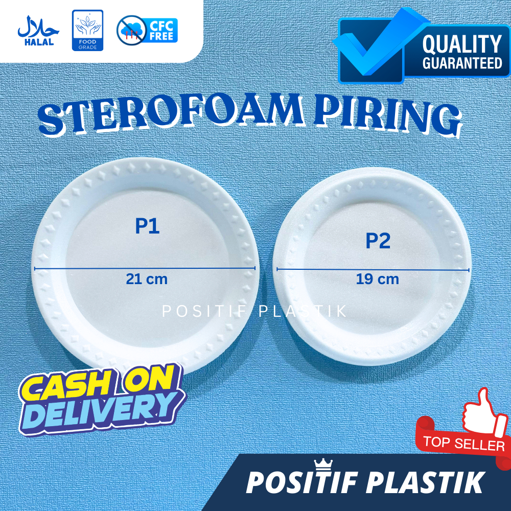 Jual [25pcs] Sterofoam / Foam KCS - Piring Bulat P1 P2 Styrofoam ...