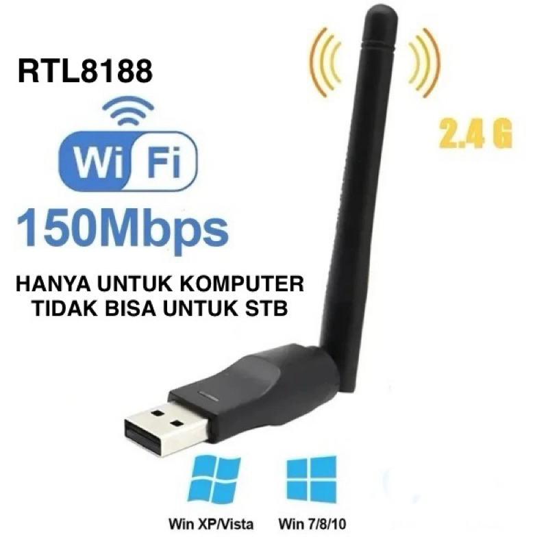Jual Usb wifi receiver untuk komputer RTL8188 realtek | Shopee Indonesia