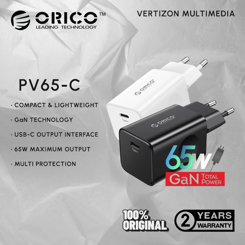 Jual Orico PV65-C (USB Wall Charger 65W with GaN Technology) | Shopee Indonesia