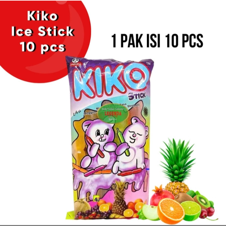 Jual KIKO ICE STICK/ BON BON ANEKA RASA 1 PACK ISI 10 PCS x 50ml | Shopee Indonesia