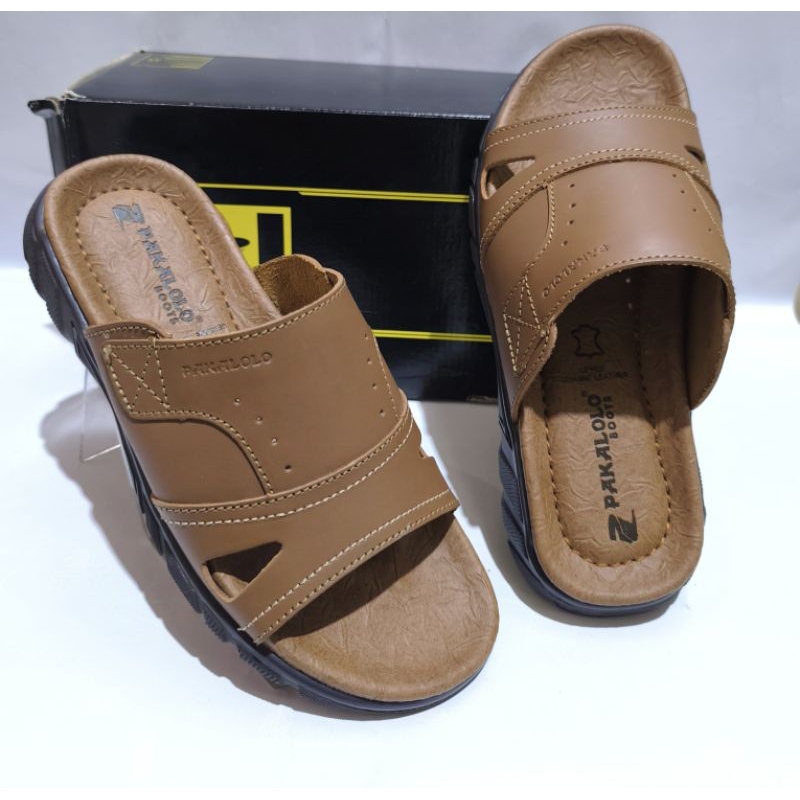 Jual Sandal Selop Pakalolo Cabrio 05 Leather Original | Shopee Indonesia