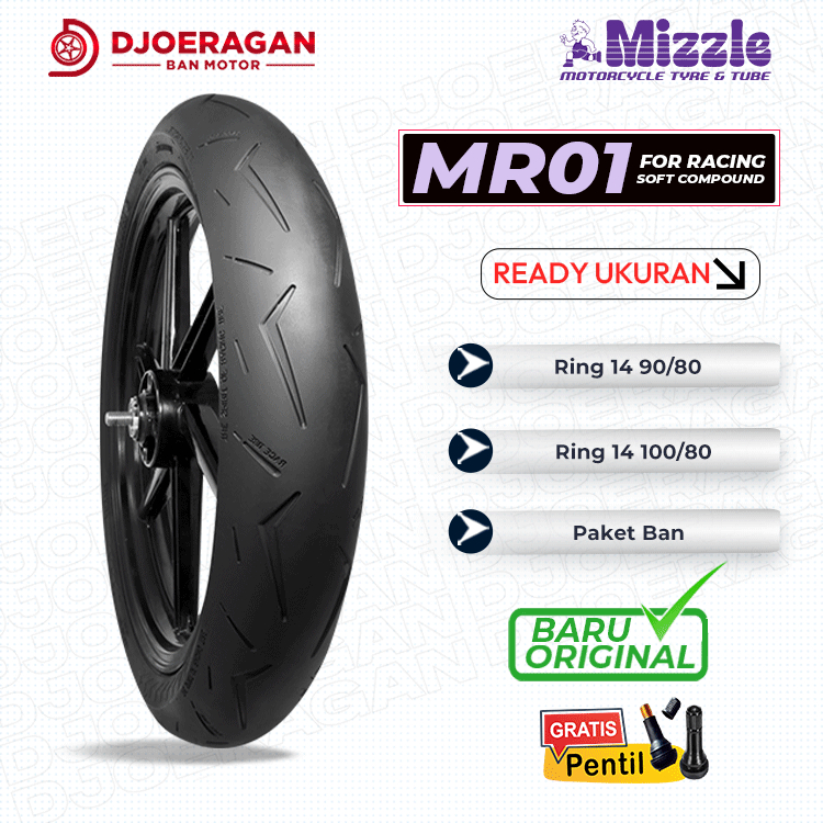 Jual BAN MIZZLE MR 01 MR01 Ring 14 90/80 100/80 SOFTCOMPOUND MATIC VARIO BEAT MIO Tubeless ...