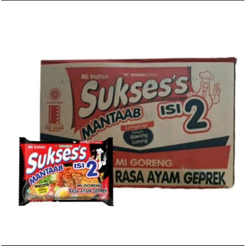 Jual Mie SUKSES isi 2 Goreng Rasa Ayam Geprek DUS [126g/24pcs] | Shopee Indonesia