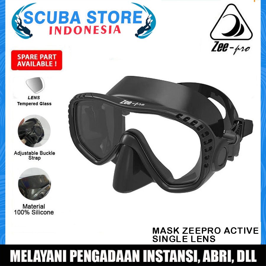 Jual Mask Zeepro Active Single Lens Masker Selam For Rental Scuba ...