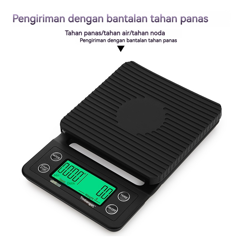 Jual Timbangan Dapur Kecil Hitam Brown Coklat Timbangan Digital Timer ...